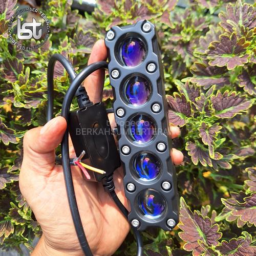 Jual lampu sorot kabut mini projie 5 mata hi lo beam blue lens sql 5 ...