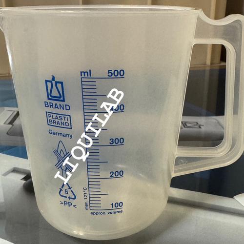 Jual Graduated beaker with handle, PLASTIBRAND® 500ml - Jakarta Pusat ...