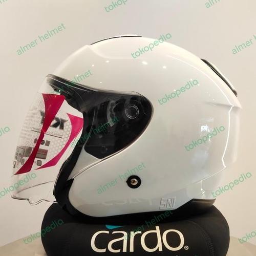 Jual Kualitas Terbaik Kyt Kyoto Putih Metalik - Helm Half Face Kyoto ...