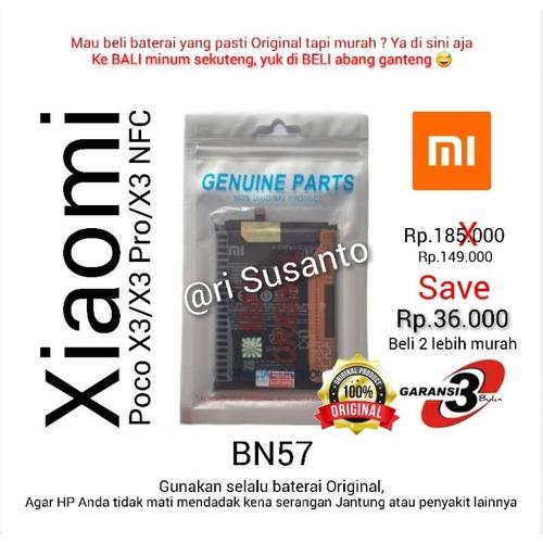 Jual Baterai Xiaomi Poco X3/X3 Pro/X3 NFC BN57 Asli (Original 100% ...