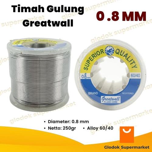 Jual Timah Solder Greatwall 0.8mm 250 gram Timah Roll 0.8 mm 1/4kg ...