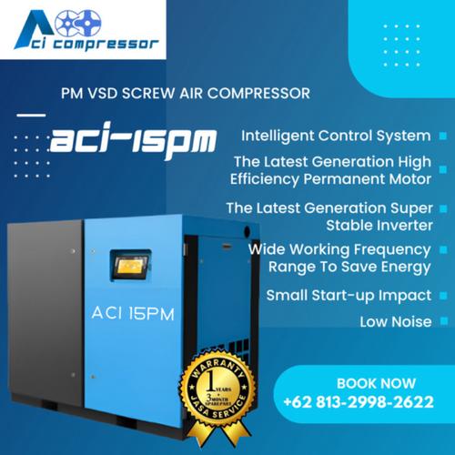 Jual Screw Compressor 15kW 20Hp Kompresor Udara ACI COMPRESSOR ACI-15PM ...