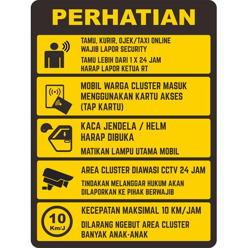 Jual Rambu Papan Pengumuman Komplek V2 60cm x 80cm, plat ACP 3mm - Kota ...