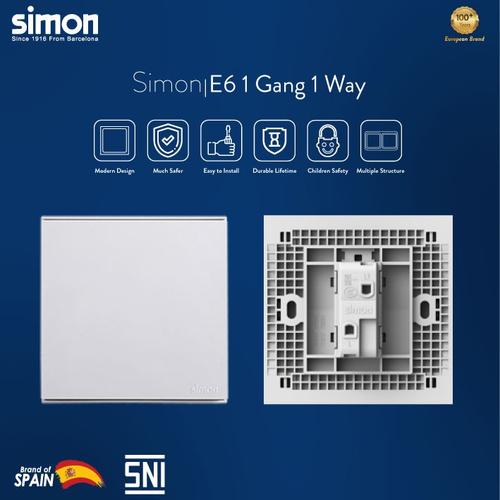 Jual Saklar Engkel 1 Gang Switch Module E.6 Series SIMON - 1G1W Dark ...