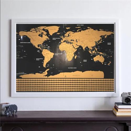 Promo HIASAN DINDING POSTER PETA DUNIA SCRATCH WORLD MAP FOR MARK ...