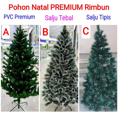 Jual Pohon natal jarum salju premium 210 cm 2 meter dekorasi ornamen ...