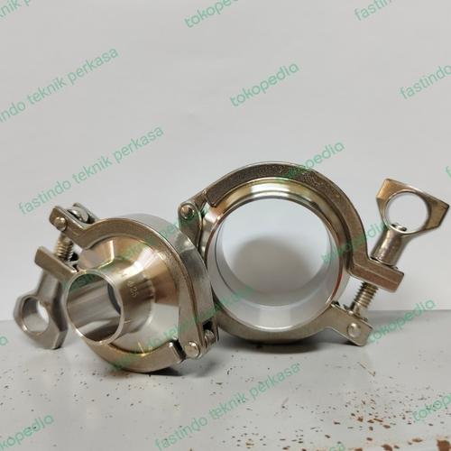 Jual Clamp ferrule sanitary ss304 set 1 inch / klem ferrule sanitary ...