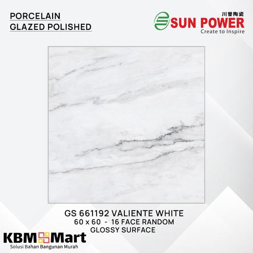Jual GRANITE SUNPOWER 60 X 60 GS 661192 VALIENTE WHITE LANTAI MARBLE ...