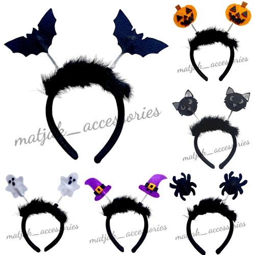 Jual Bando Halloween Tuing Tuing Per Bulu Kelelawar Topi Penyihir Labu ...