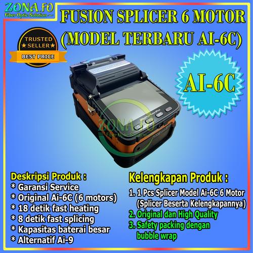 Promo Fusion Splicer AI6C Fiber Optic Fusion Splicer AI-6C Original AI6 ...