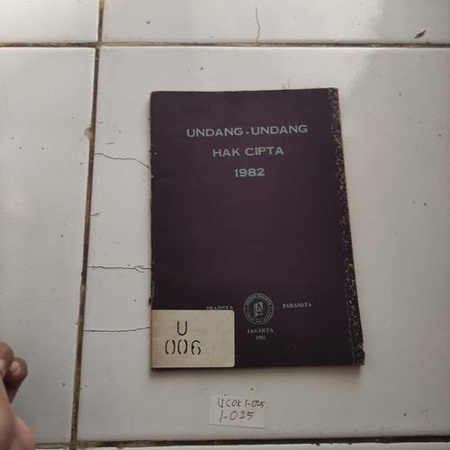 Jual BUKU UNDANG UNDANG HAK CIPTA 1982 - Kota Depok - nunabooks | Tokopedia