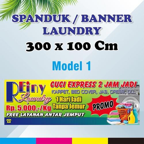 Jual Spanduk Banner Laundry Ukuran 3x1 meter - Motif 1 - Kota Bekasi ...
