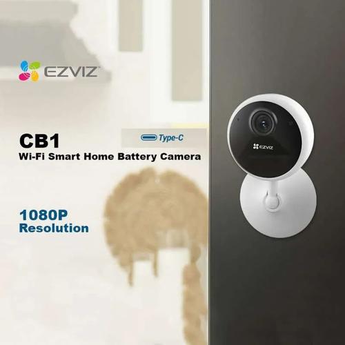 Promo Ezviz CB1 Smart Home WiFi Battery IP Camera CCTV Indoor Type C ...