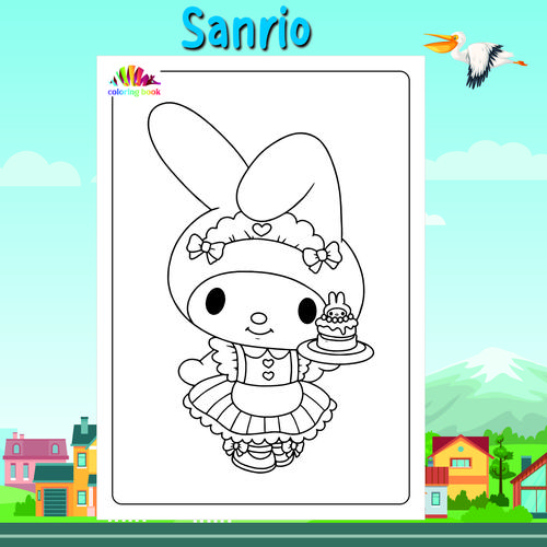 jelajah uni kitty coloring pages