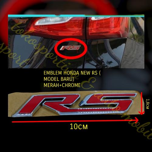 Jual LOGO EMBLEM LAMBANG HONDA NEW RS MERAH CHROME 2023 NEW RS ...