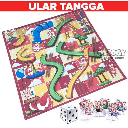 Jual Mainan Edukasi Anak Ular Tangga Kertas DIY Papan Game Snake ...