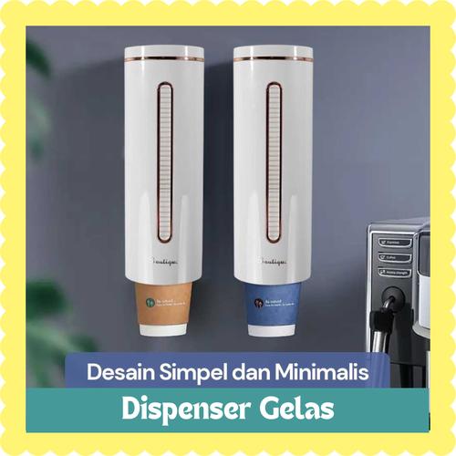 Jual Dispenser Gelas Plastik Paper Wall Cup Holder Storage Organizer ...
