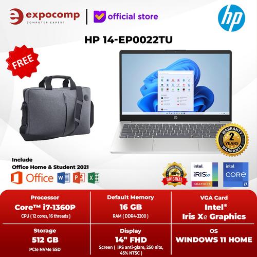 Promo Hewlett Packard HP 14-Ep0022TU SILVER CORE i7-1360P 16GB 512GB ...