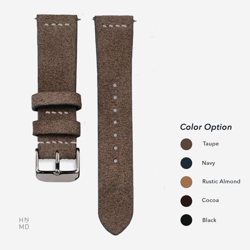 Jual Tali Jam Kulit / Premium Handmade Strap Buffalo Suede Taupe ...
