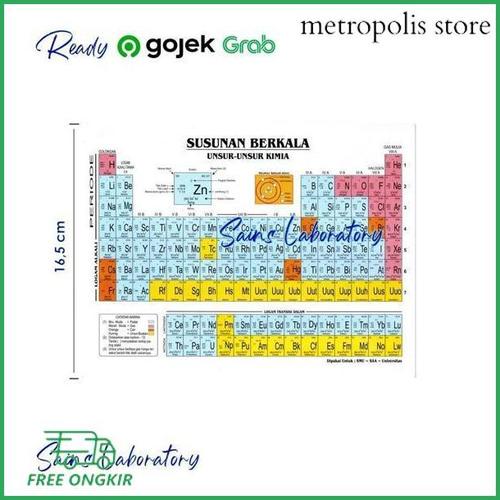 Jual Tabel Periodik Unsur Kimia Periodic Table Susunan Berkala Unsur ...