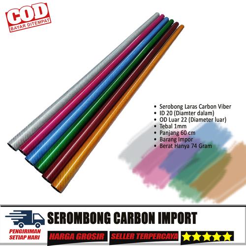 Promo Serombong Carbon Warna Warni Srombong Laras Pipa Carbon OD 22 ...