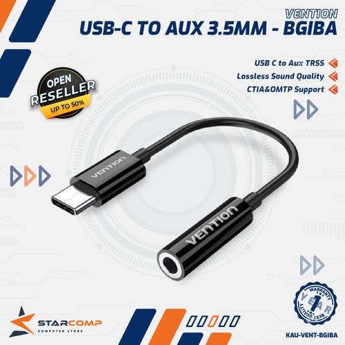 Jual Vention BGI USB Type-C to Aux 3.5mm Female Audio Adapter Converter ...