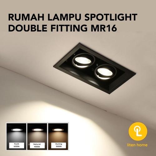 Jual Rumah Lampu Downlight Halogen Double Fitting MR16 LED 7w 7 watt ...