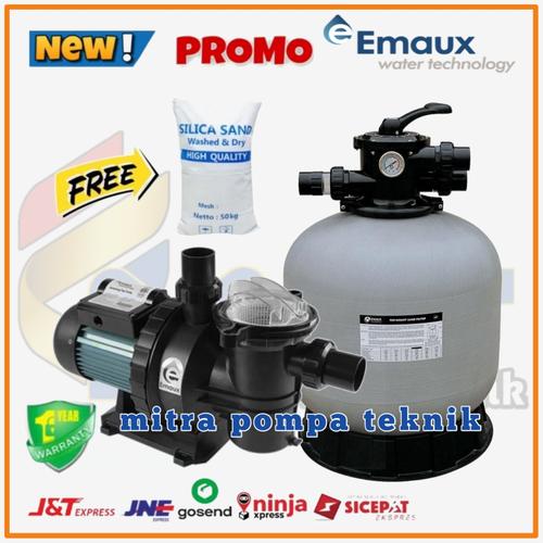 Jual paket Pompa Kolam Renang 1hp Emaux SC100 Sand Filter Emaux 16in V350 - Jakarta Barat ...