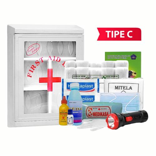 Jual Kotak Obat P3K Premium / First Aid Kit P3K Dinding + Isi Paket ...