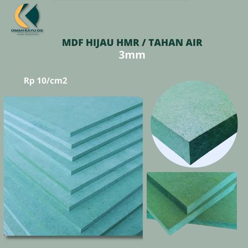Jual Papan MDF Hijau / HMR Tahan air 3mm Custom / Potongan - Kota ...