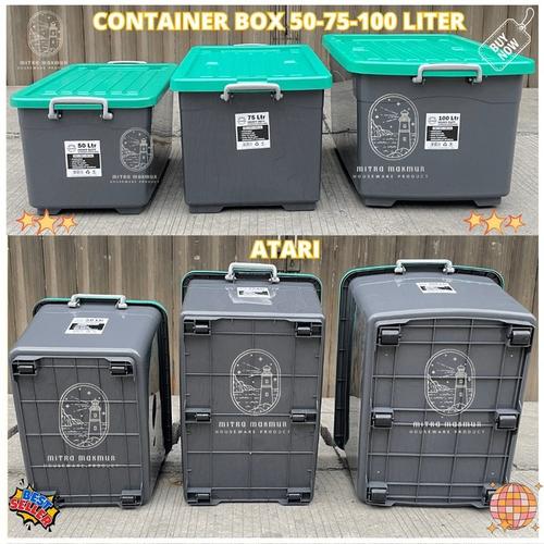 Jual Kontainer Box Roda Atari 100 Liter Container Box Serbaguna Kotak ...