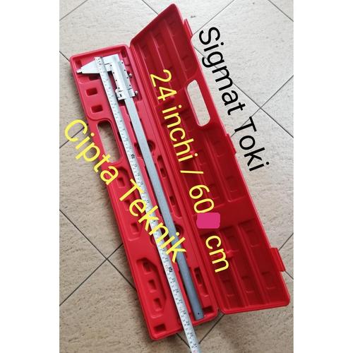 Jual Sigmat Manual 600 mm Toki Jangka Sorong 24 inchi Vernier Caliper ...