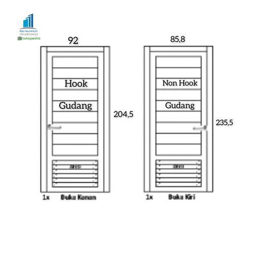 Jual pintu Spanrel+jalusi pesanan khusus AS992 - Putih - Kab. Tangerang ...