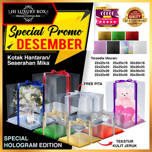 Jual Box Mika Kue Serbaguna Packaging Mika Transparan Murah Uk 25x25 ...
