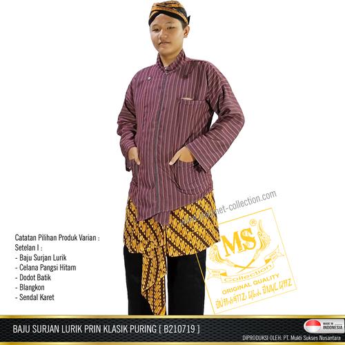 Jual BAJU SURJAN LURIK PRIN KLASIK PURING [ Setelan Dodot ] - Setelan I ...