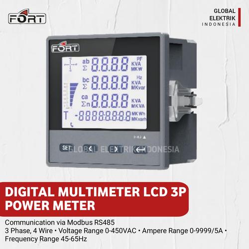 Jual Digital Multimeter LCD via Modbus RS485 Power Meter FCN-300-3E4Y FORT - Jakarta Barat ...