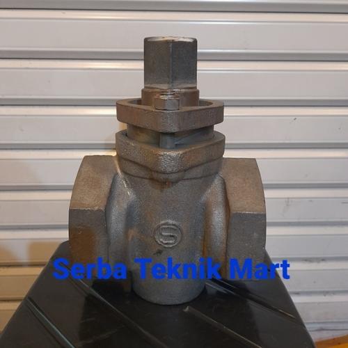 Jual Plug Kran Valve 3" Inch DN 80 Drat merk S Cabang 2 Two Way Besi ...
