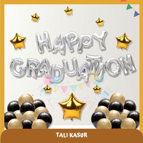 Jual Dekorasi Dinding Happy Graduation AestaticPaket balon Happy ...