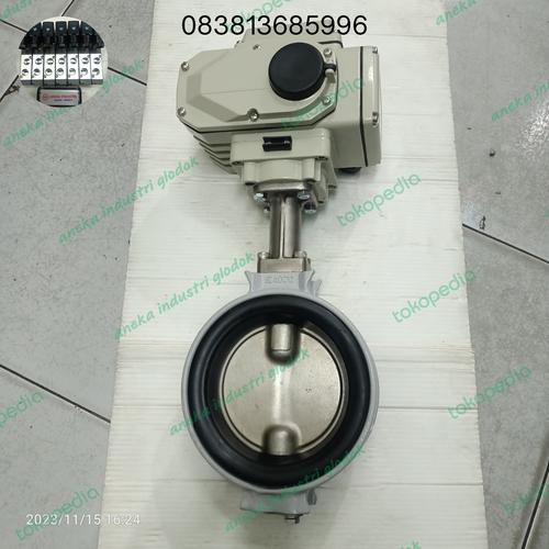 Jual motorized electric actuator butterfly Valve kitz 5 inch - DC 24V ...