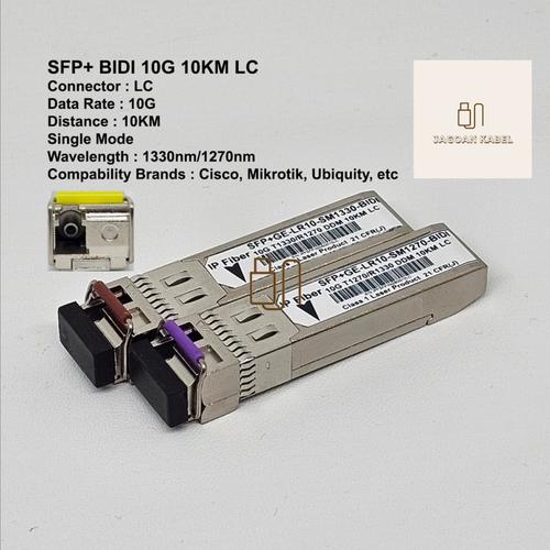 Jual SFP+ 10G BIDI 10KM lSinglecore LC(Mikrobit, Mikrotik, Cisco ...