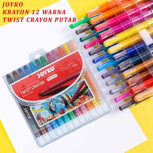 Promo Joyko / Crayon Putar Mewarnai / Twist Oil Pastel / Krayon 12 ...