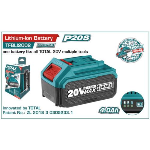 Jual TOTAL CORDLESS 20V Lithium-Ion Battery Pack 4.0AH - Kota Surabaya ...