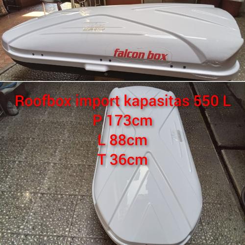 Jual Bagasi Ataps Mobil - Falcon Roof box Slim XT - White glossy ...