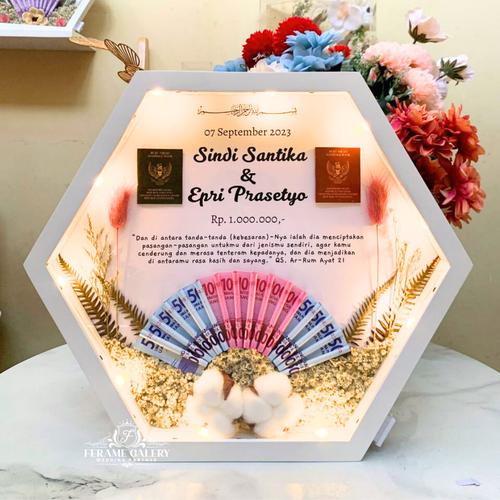 Jual Mahar Pernikahan Bunga Kering - Bingkai Mahar-Frame Mahar-Mahar ...