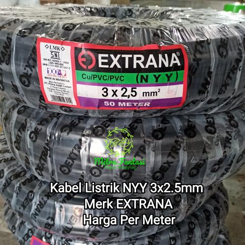 Jual Kabel Listrik EXTRANA NYY 3x2.5mm Per Meter 3 x 2.5mm Meteran 3x2 ...