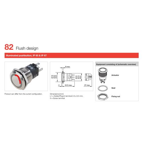 Jual EAO 82-6151.1114 Illuminated Push Button Red Ring - Kota Surabaya ...