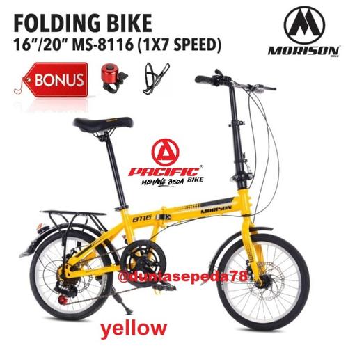 Jual Sepeda Lipat MORISON 7 speed 16 20 inch disc brake Boncengan ...