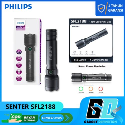 Promo Philips Senter Led Flashlight Senter Led Super Terang Tahan Air ...