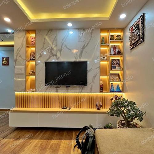 Jual bacdrop tv hpl custom - Kota Depok - Building interior project ...