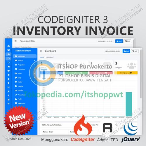 Jual Source Code Aplikasi Web Inventory Stock Orders Invoice ...